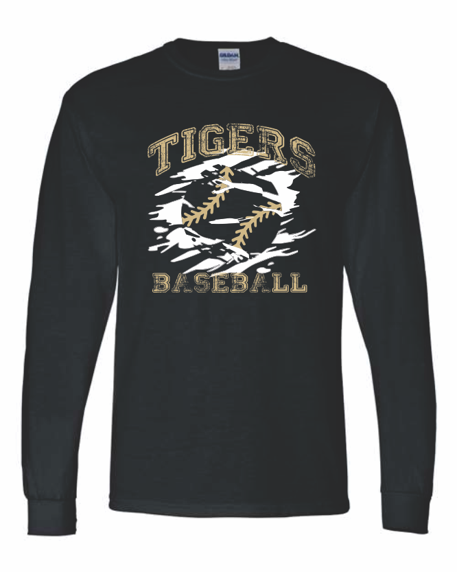 TIGERS BASEBALL BLACK LS – Rock House Designs